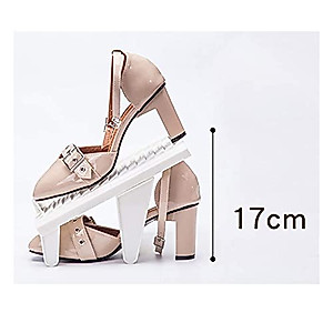 HTLLT Practical and Convenient Shoe Slots Organizer Adjustable Shoe Racks Space Saver Shoe Holder 6/10 Piece Set,Green,10 Piece Set