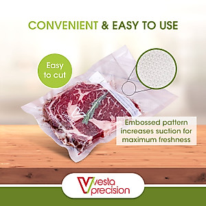 Vesta Vacuum Sealer Bags Rolls | 11x16 3 pack | ideal for Food Saver, Seal a Meal | fits well in roll slots of sealers | BPA Free, Heavy Duty | Great for food vac storage or sous vide