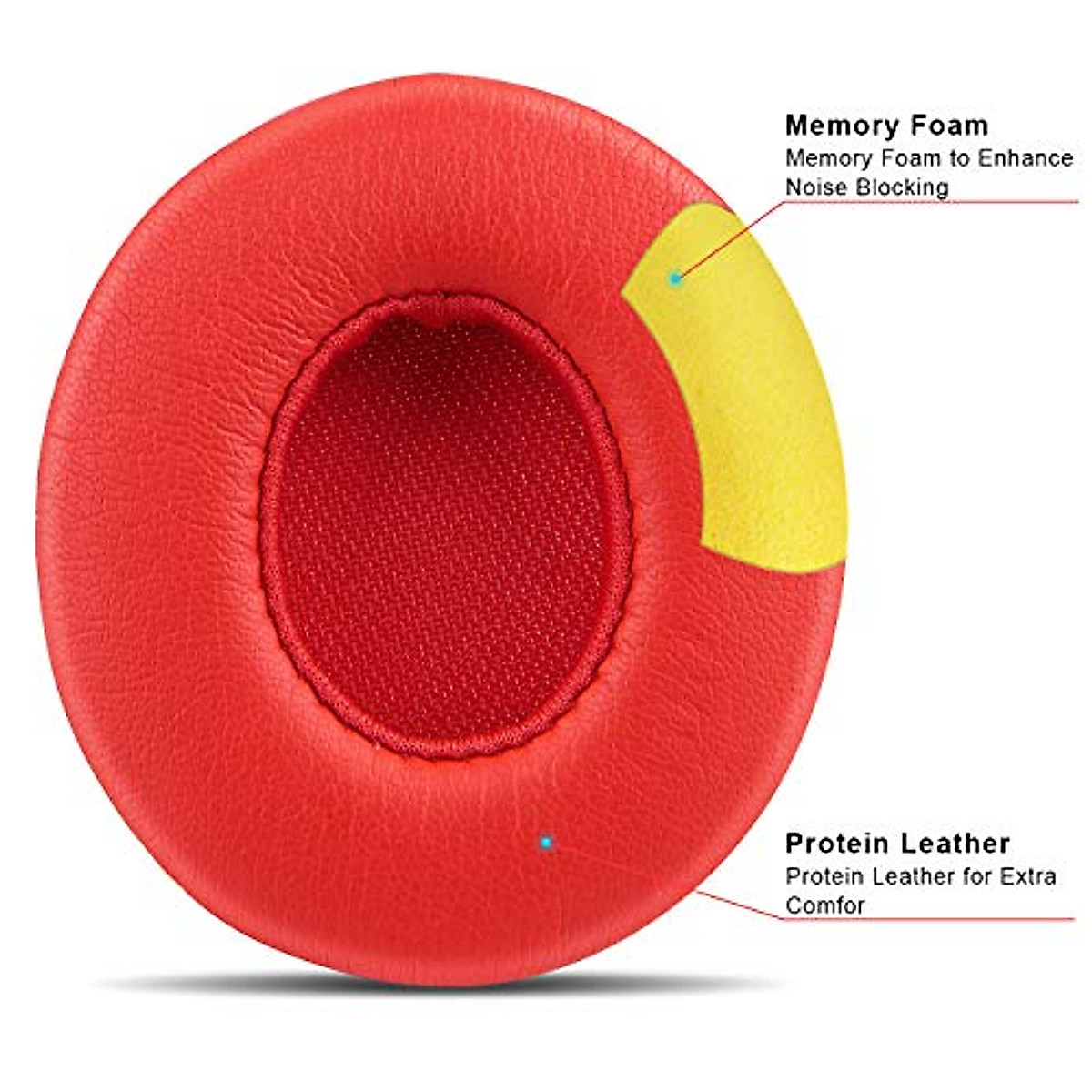 Professional Replacement Ear Pads for Beats Solo 2 & Solo 3 Wireless On-Ear Headphone/Soft Protein Leather/Noise Isolation Memory Foam/Strong Adhesive Tape/Cloud Like Comfort/Extra Durable