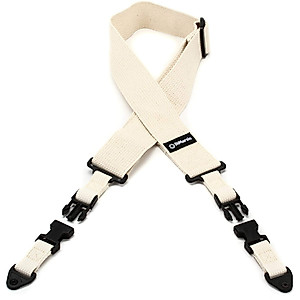 DiMarzio 2 Inches ClipLock Guitar Strap - Natural Cotton
