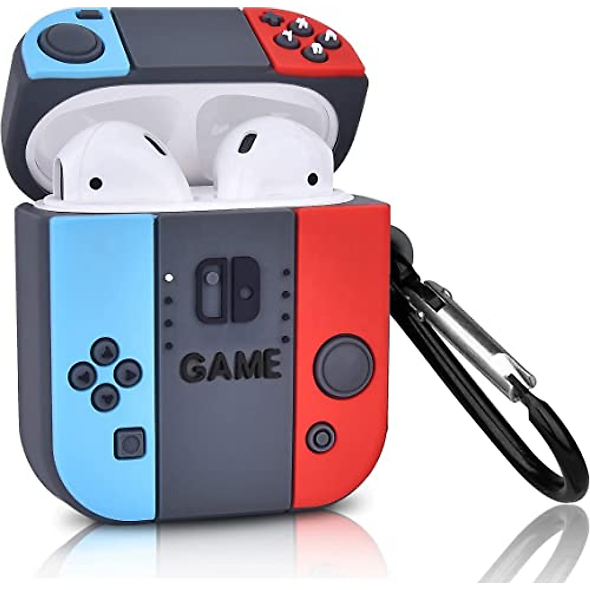 SMAIGE Switch Case Compatible with Airpods Case, Cute 3D Cartoon Funny for Kids Girls Teens Boys Cover, Soft Silicone Fashion Game Controller Skin Cases Design for Airpods 2/1 Charging Case