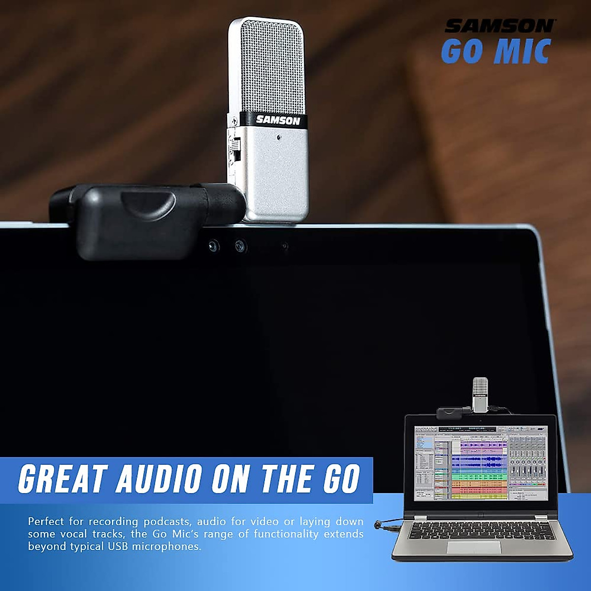 Samson Go Mic Compact USB Microphone - Plug n' Play