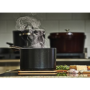 Epicurean Trivet, 7-Inch by 7-Inch, Natural/Black