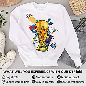 L&C Premium DTF Ink, DTF Transfer Ink Refill for epson L1800 et-8550 xp15000 DTF Printers, Heat Transfer Film Printing Ink Set 200ml X 5