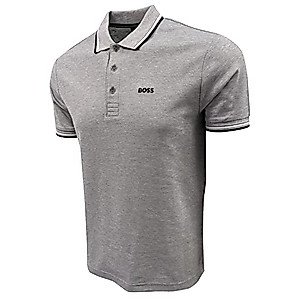 Hugo Boss Mens Paddy Moisture Manager Pro Edition Polo Shirt 50249000 (Grey, Large)