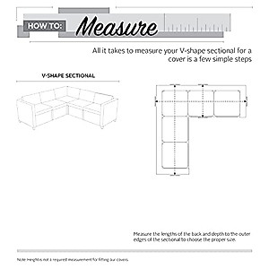 Classic Accessories 55-882-011501-RT Veranda Patio V-Shaped Sectional Sofa Cover, Large, Pebble/Bark/Earth, Patio Furniture Covers