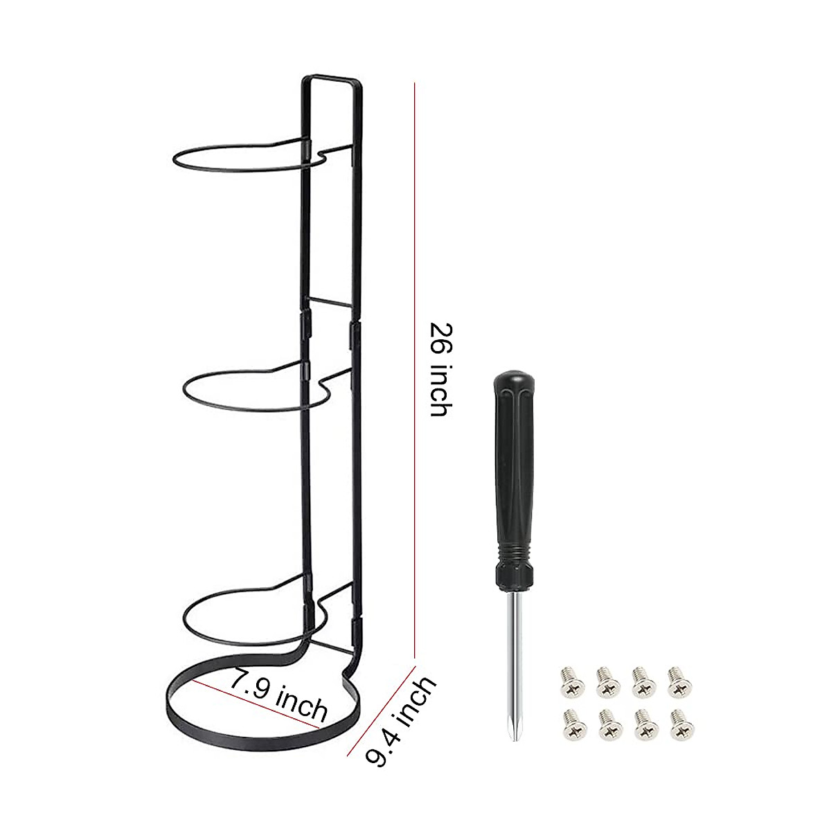 Basketball Ball Storage Rack, 3 Tier Cube Ball Storage Holder, Freestanding Garage Sport Equipment Organizer Innovative Indoor Removable Vertical Display Stand for Volleyball Football Basketball
