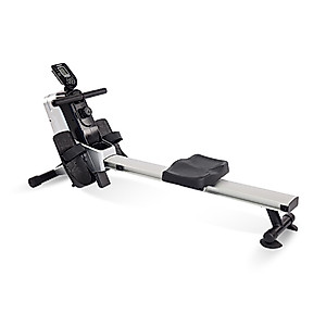 Stamina Magnetic Rower 1110 - Rower Machine with Smart Workout App - Rowing Machine with Magnetic Resistance for Home Gym Fitness - Up to 250 lbs Weight Capacity - Silver