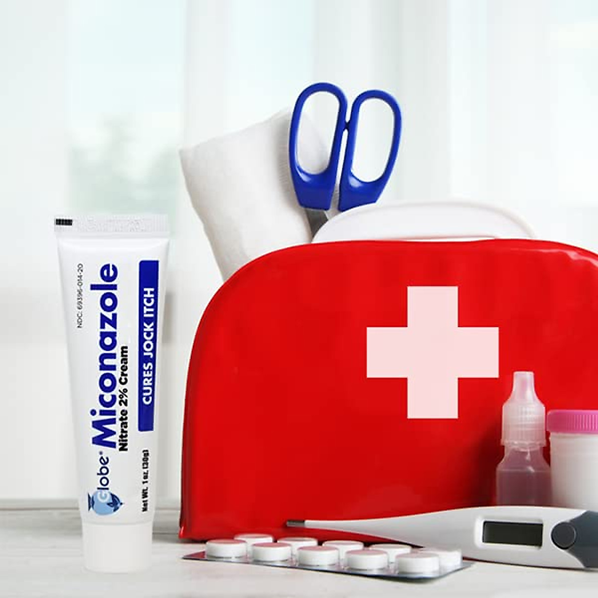 Globe Miconazole Nitrate 2% Antifungal Cream 1 oz, Cures Most Athletes Foot, Jock Itch, Ringworm and More. Compare to the Leading Name Brand