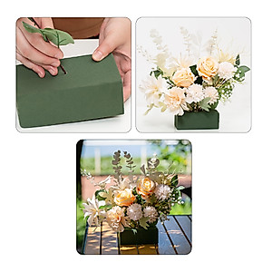 Crafare 6x3x2.5 Inch Wet Floral Foam Blocks Rectangle Small Size Foam Bricks for Fresh Artificial Flower Arrangements Wedding Centerpiece Party Home Decoration Pack of 6 Green