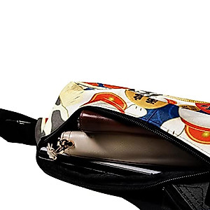 Sling Bags Men Shoulder Backpack Small Cross Body Chest Sling Backpack Japanese Colorful Carps Lucky Cat