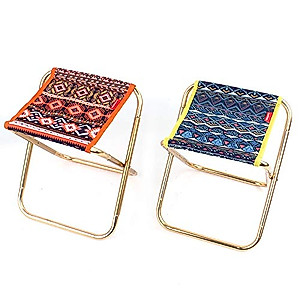 CHENGHUIXIN Lightweight Outdoor Folding Chair Aluminum Alloy Portable Fishing Chair for Picnic Barbecue Camping (Color : Picture Color, Size : Free)