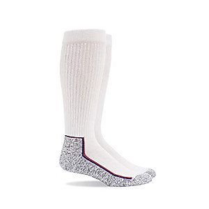 One Tough Sock unisex adult Extended Cushioned Over the Calf Casual Socks, White, X-Large US