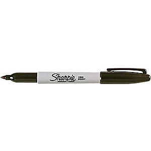 Sharpie Permanent Markers, Fine Point, Black, 24-Count - New