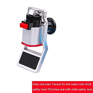 Water Cooler Faucet Water Cooler Faucet Replacement, Red and Blue Water Cooler Faucet Plastic Water Dispenser Fits Adaptor Hot Cold Water Faucet Replacement 2 Pieces