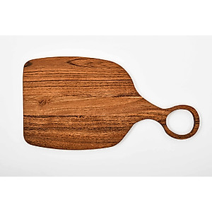 Woodlery Organic Acacia Wood Couple Valentine kitchen Cutting Chopping Board with Handles for Butcher Block Cheese Vegetables Fruit Salad (Set of 2 Couple Board 16L x 9W, 13L x 7W Inches)