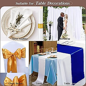 Charmeuse Satin Fabric by The Yard, 60" Wide Gold Bridal Satin Fabric, Soft Silky Satin Fabric Charmeuse Cloth Fabric for Bridal Dress, Apparel, Wedding Decorations, DIY Crafts, Sewing(1 Yard)