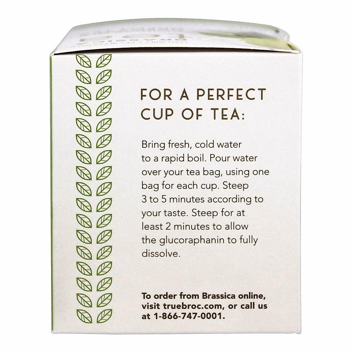 Brassica Tea Decaf Sencha Green Tea with truebroc, 16 Tea Bags