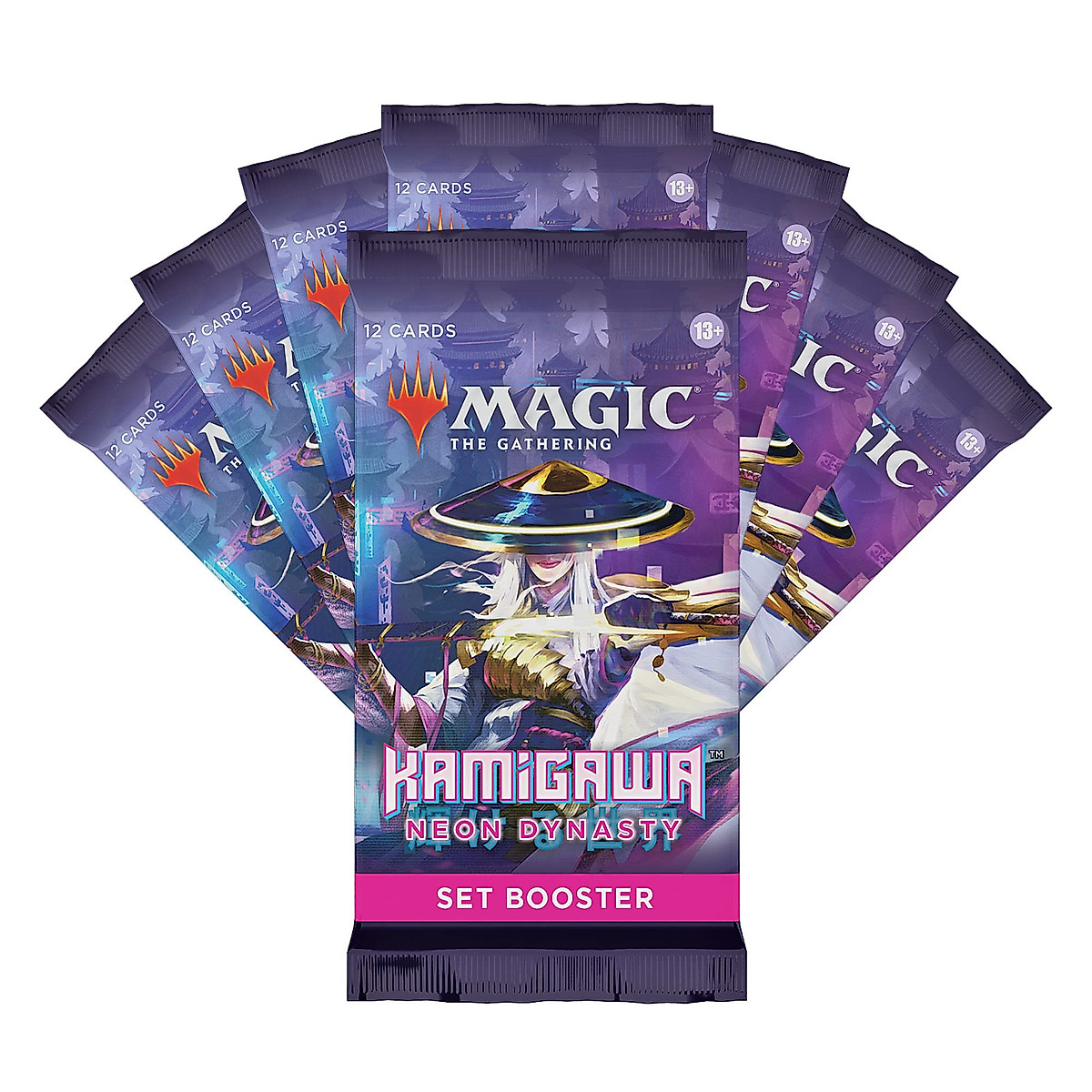 Magic: The Gathering Kamigawa: Neon Dynasty Bundle | 8 Set Boosters + Accessories