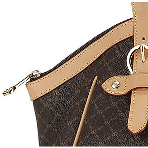 Signature Brown Ruched Satchel with Buckle by Rioni Designer Handbags & Luggage