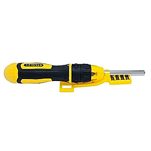 Stanley STHT0-62574 Bit-Screwdriver with 20 Bits and Ratchet, Black/Yellow
