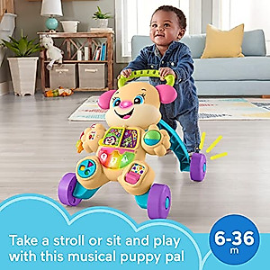 Fisher-Price Laugh & Learn Baby & Toddler Toy Smart Stages Learn With Sis Walker, Educational Music Lights And Activities