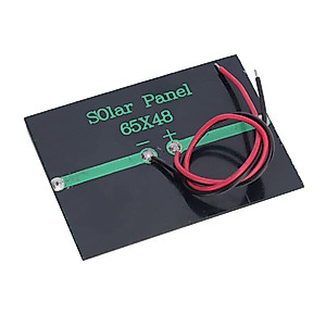 4Pcs 3V 0.3W Polycrystalline Silicon DIY Safety Solar Power Charging Panel with Cable 65x48mm