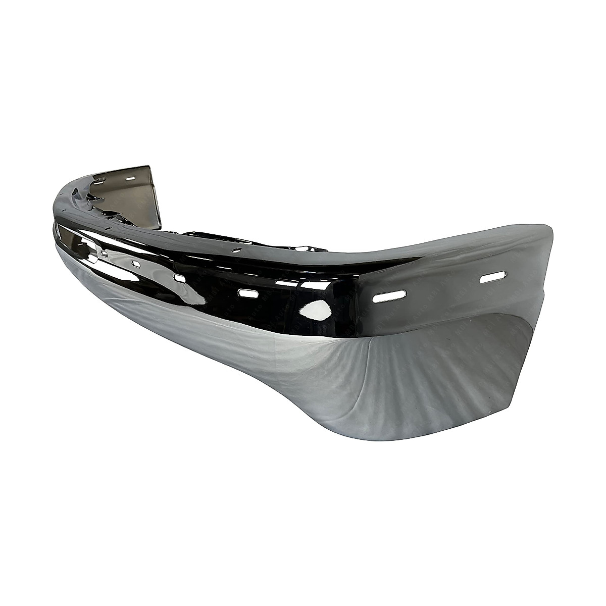 MBI AUTO - Chrome, Steel Front Bumper Impact Bar Fascia Compatible with 1999 2000 2001 2002 Chevy Silverado Pickup 99-02, GM1002376