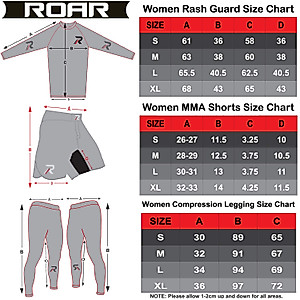ROAR No Gi Full Set Ladies Sports Bra BJJ Leggings MMA Shorts & Grappling Rash Guard Female Fight Wear (Only For Ladies) (Black-3PCS-Set, Medium)