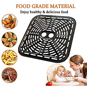 Air Fryer Grill Pan for 6.8QT COSORI Air Fryers, 9.02IN Square Upgraded Air Fryer Grill Crisper Plate Tray, Air Fryer Griller Rack Grate Grid Insert Pan for 6.8 Quart COSORI Air Fryers, Nonstick
