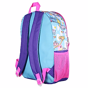 Carebears Caring Is Magic 16" Backpack Lunch Tote Water Bottle Sticker Set 5 Pc Mega Set