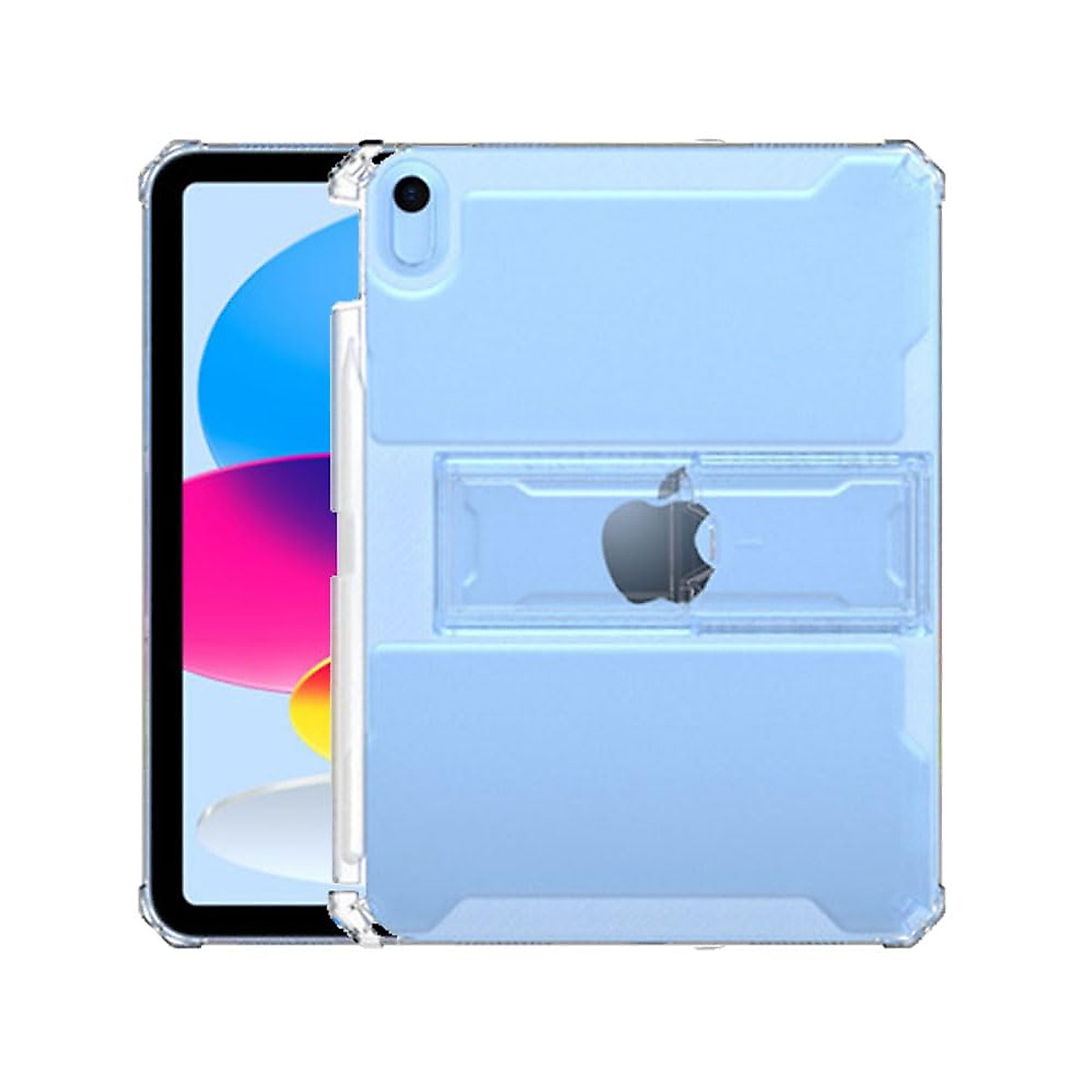 SFFINE Clear Case for New iPad 10th Generation 10.9-inch 2022,Slim Soft Flexible Lightweight TPU Gel Silicone Case Cover Skin with Pencil Holder for iPad 10.9" 10th Gen 2022 (Clear Stand)