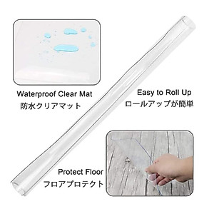 Clear PVC Desk Chair Mat Transparent Plastic Runner Rugs for Hardwood Floors/Carpet Protector,Clear Floor Protector Carpet for Hard Surface Floors, Non Slip Easy Clean Area Rug Pad,2mm Thick,60/80/100