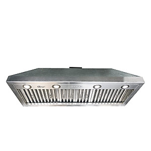 CT Copper Tailor Built-in Range Hood Insert Vent 48 Inch, 1150 CFM with 4-Speed Fan, LED Light, Dishwasher-safe Baffle Filter,Stainless Steel