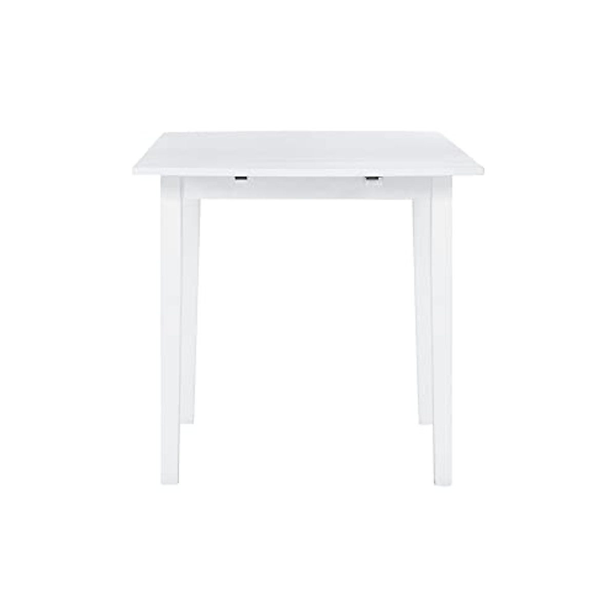 Linon White 30" Square 30" X 48" Fully Extended Torino Drop Leaf Table
