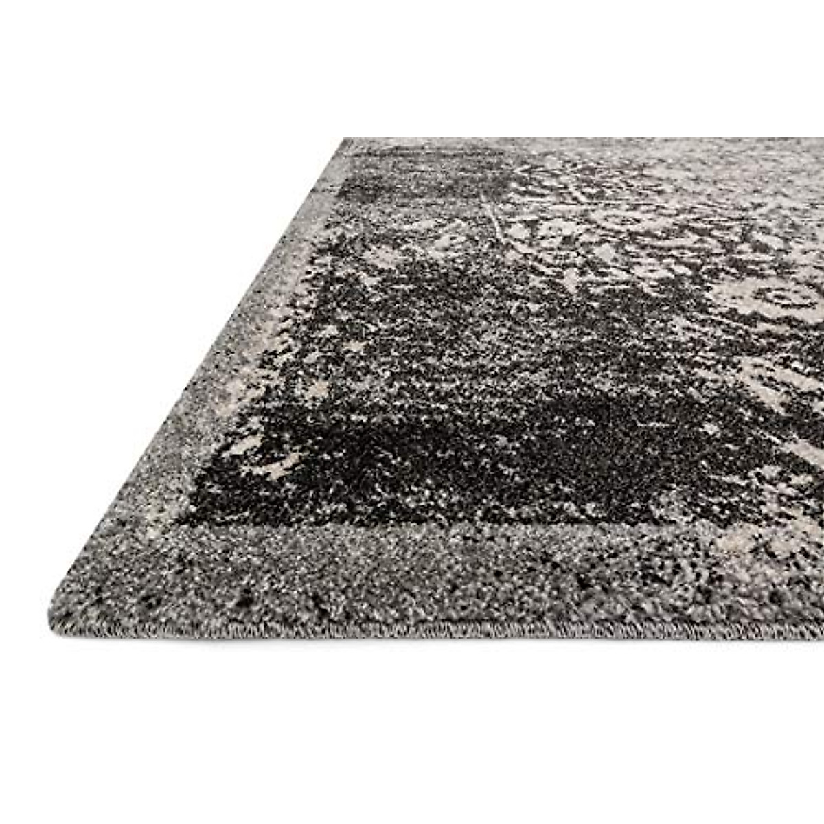 Loloi Emory Black/Ivory 5'-3" x 7'-7" Area Rug