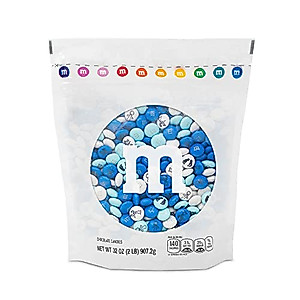 M&M'S Milk Chocolate Pre-Printed Baby Boy Candy, 2lb of Bulk for Baby Shower, Gender Reveal Ideas and New Baby Party Favors