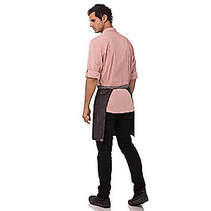 Chef Works Unisex Manhattan Half Bistro Apron, Black, One Size