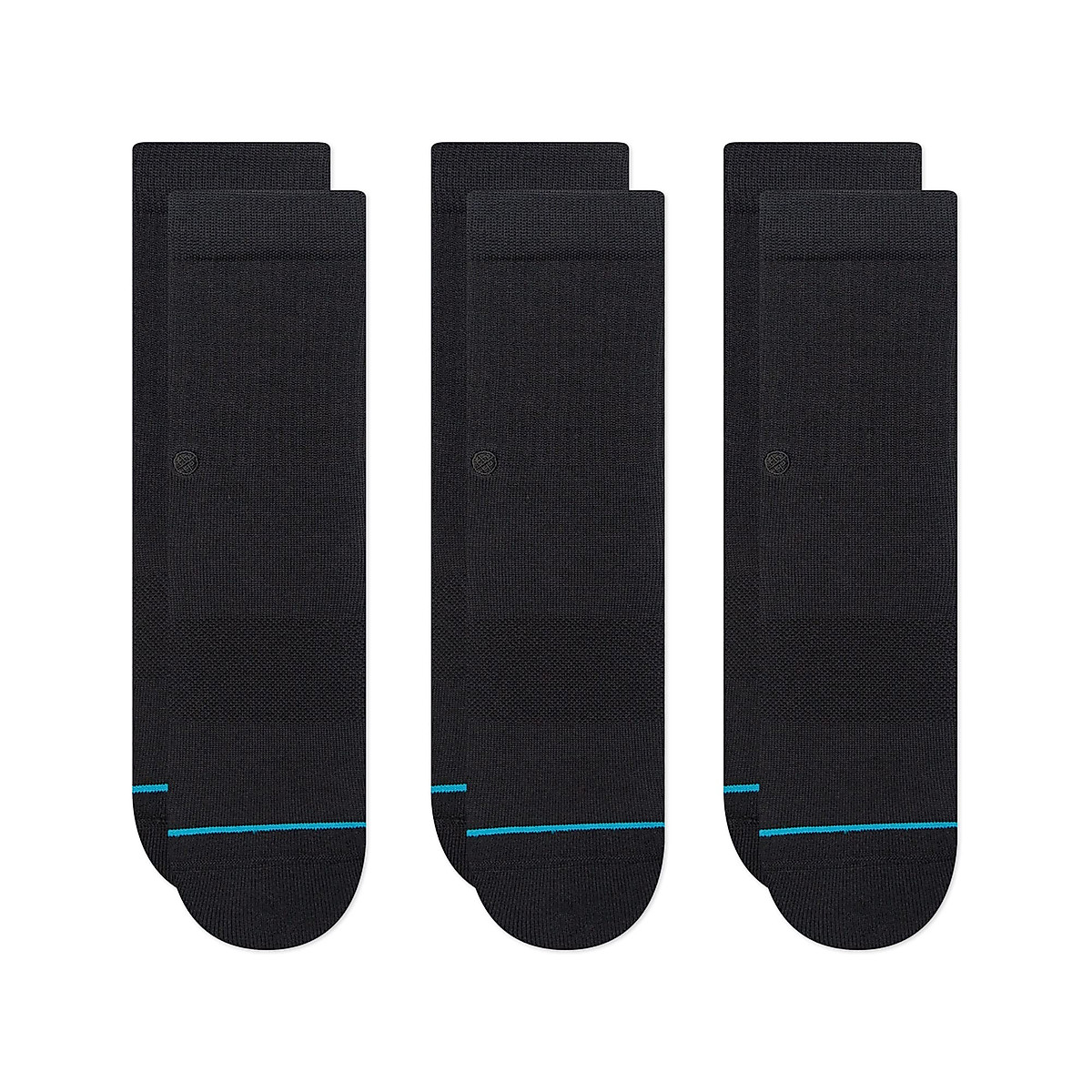 Stance Icon 3-Pack Black MD (Women's Shoe 8-10.5)