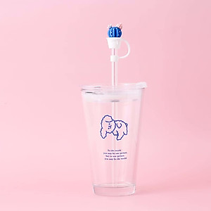 TEONEI Cactus Shape Straw Covers Caps,Straw Tip Covers,Reusable Drinking Straw Tips Lids Straw Toppers Straw Plug for 7-8mm Straws,4PCS