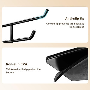 bussdis Necklace Stand Aesthetic Necklace Holder: Black Metal Necklace Organizer for Home Decor