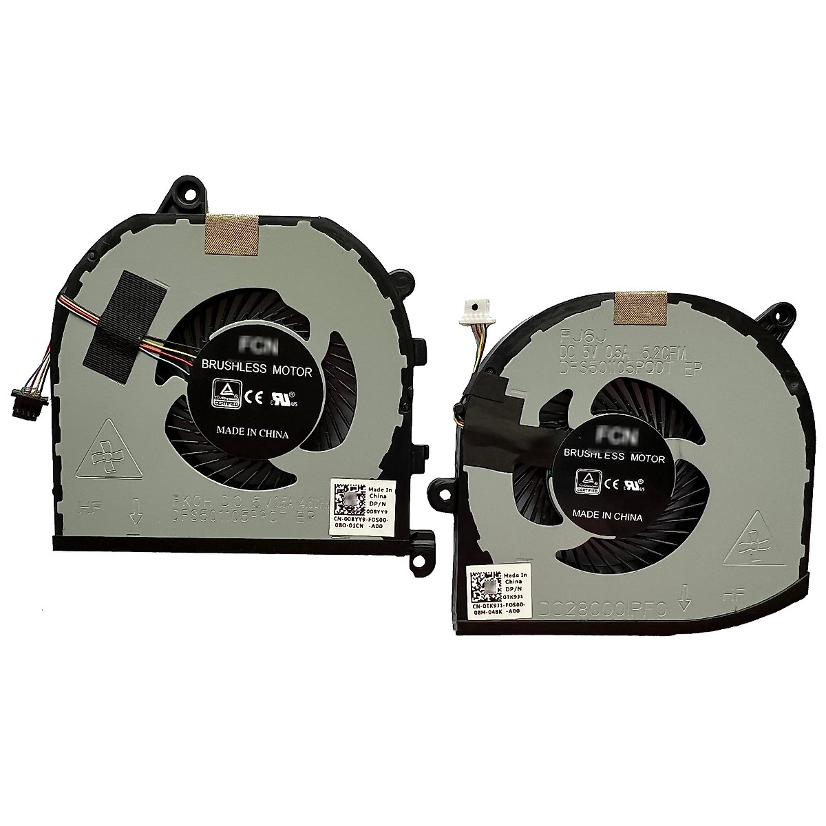 HK-PART Fan Replacement for Dell XPS 15-9570 CPU Gpu Cooling Fan Set TK9J1 08YY9