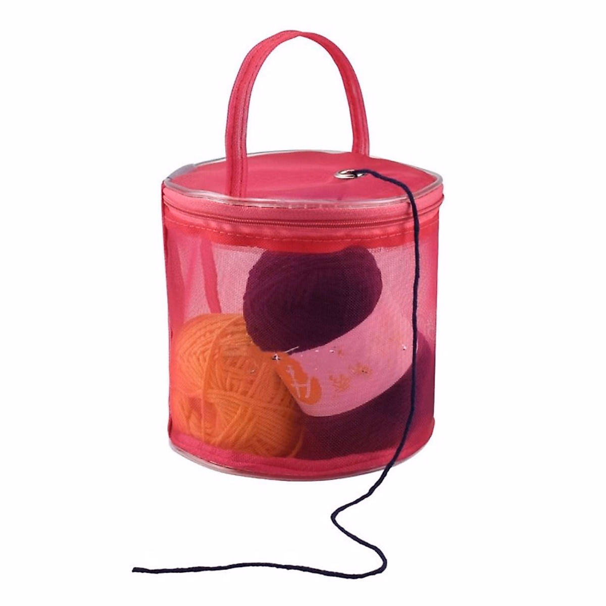 Aurgiarme Small Yarn Bag for Kid Mesh Holder Yarn Storage Organizer Knitting Bags for Carry Crochet Hooks Crochet Bags Supply Yarn Bag