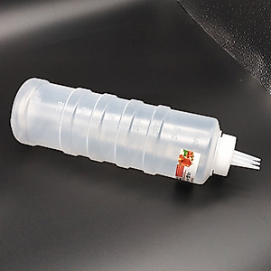 GARASANI 3 Hole Sauce Squeeze Condiment Bottles Dispenser (24oz - 700ml)