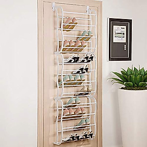Shoe Rack Over The Door, FOME Metal Tube Hanging Shoe Rack 36-Pairs Shoe Rack Organizer Shoe Storage Tower Rack Easy Assembly No Tools Required 72 X 7.8 x 19.7in