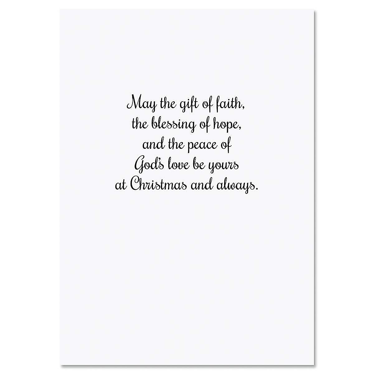 Current Snowy Church Personalized Christmas Greeting Cards Set - Set of 18 Large 5 x 7-Inch Folded Cards, Themed Religious Holiday Card Value Pack, Add Names or Text, Envelopes Included
