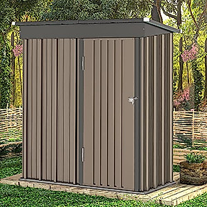 Amopatio Outdoor Storage Shed 5x3 Feet, Heavy Duty Metal Sheds, Waterproof Tool Shed for Garden, Backyard