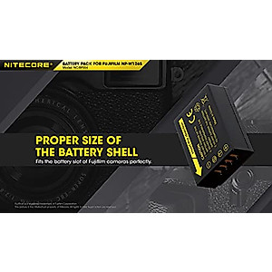 Nitecore NC-BP004 Camera Battery Compatible Fujifilm NP-W126S Compatible with Fujifilm X-Pro3 X-Pro2 X-Pro1 X-T3 X-T2 X-T1 X-T100 X-T10 X-T20 X-T30 X-a7 X-a5 X-a3 X-a2 X-a1