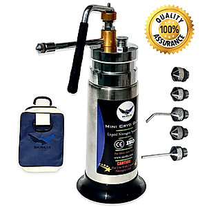 SKRILIX Latest Mini Cryo Guncryo Sprayer Cryo Liquid Nitrogen Sprayer Cryo Spray Freeze Treatment Instrument Unit with 5 Freeze Heads
