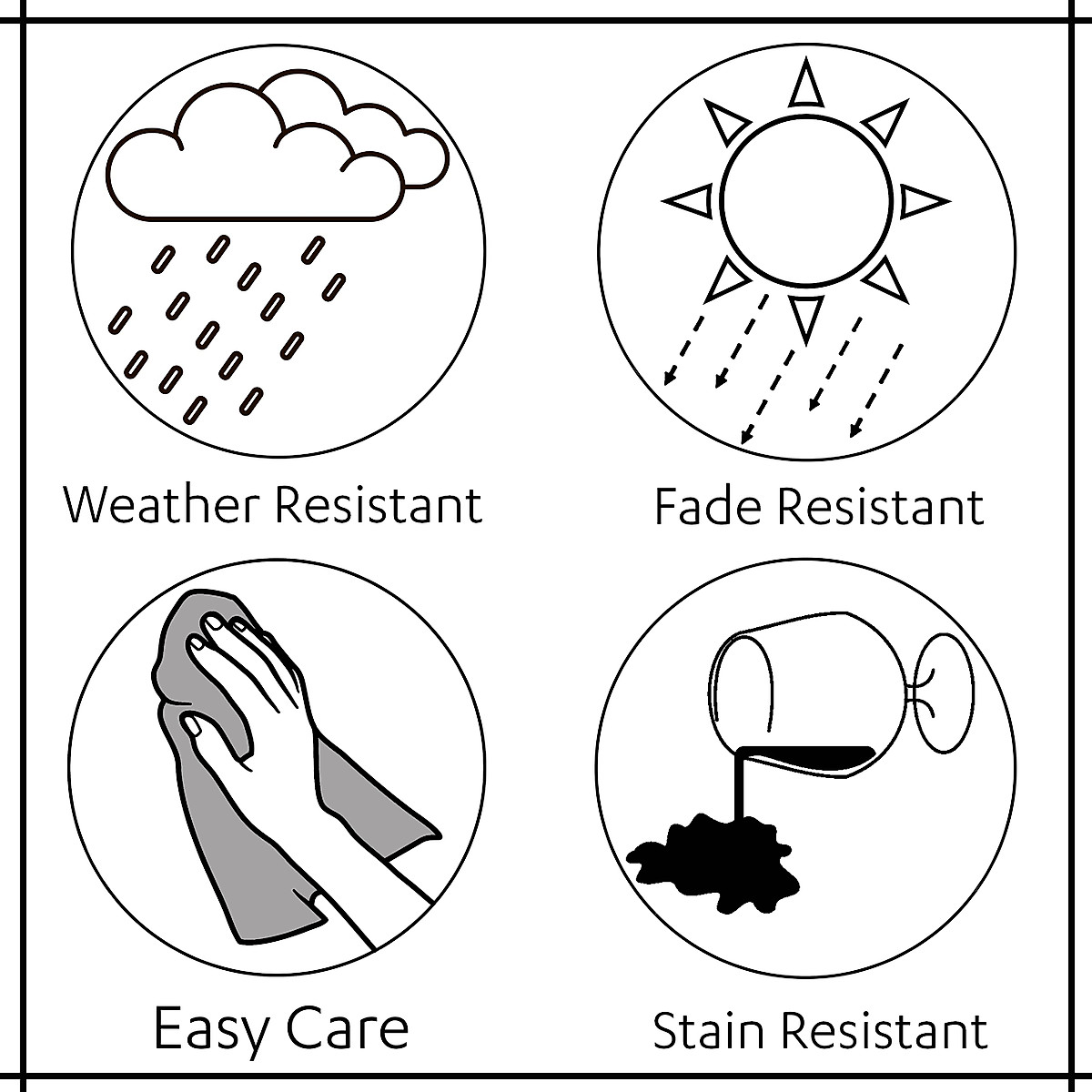 RULU Set Outdoor/Indoor Set of 2 Wicker Seat Cushion 19 inch x 19 inch x 4 inch Colsen Sonoma, Standard, Multi